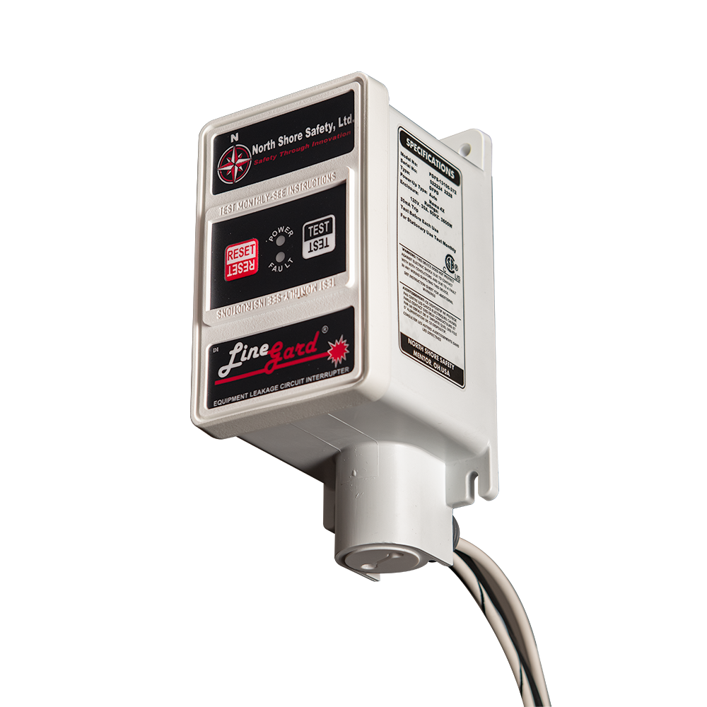 Marine 30 Amp, 120 Volt, 1-phase, Auto Reset Permanent ELCI, GFPE, 30mA ...